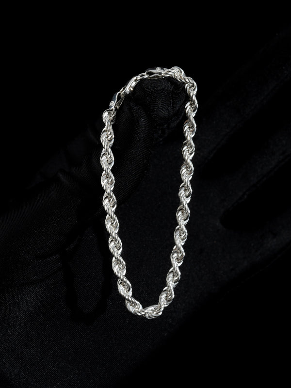 Rope Chain Bracelet 4mm - 925 Silver – Kejsar