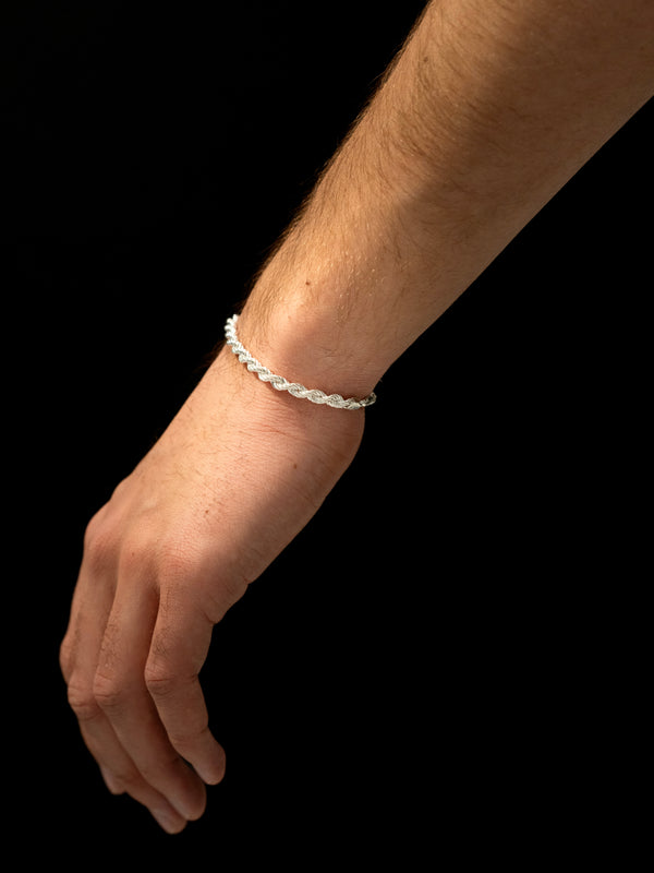 Rope Chain Bracelet 4mm - 925 Silver – Kejsar